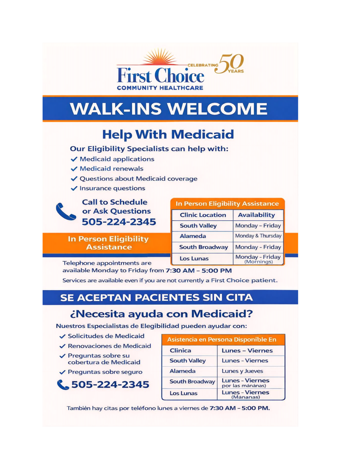 FCCH Helps patients with Medicaid applications | First Choice Community ...